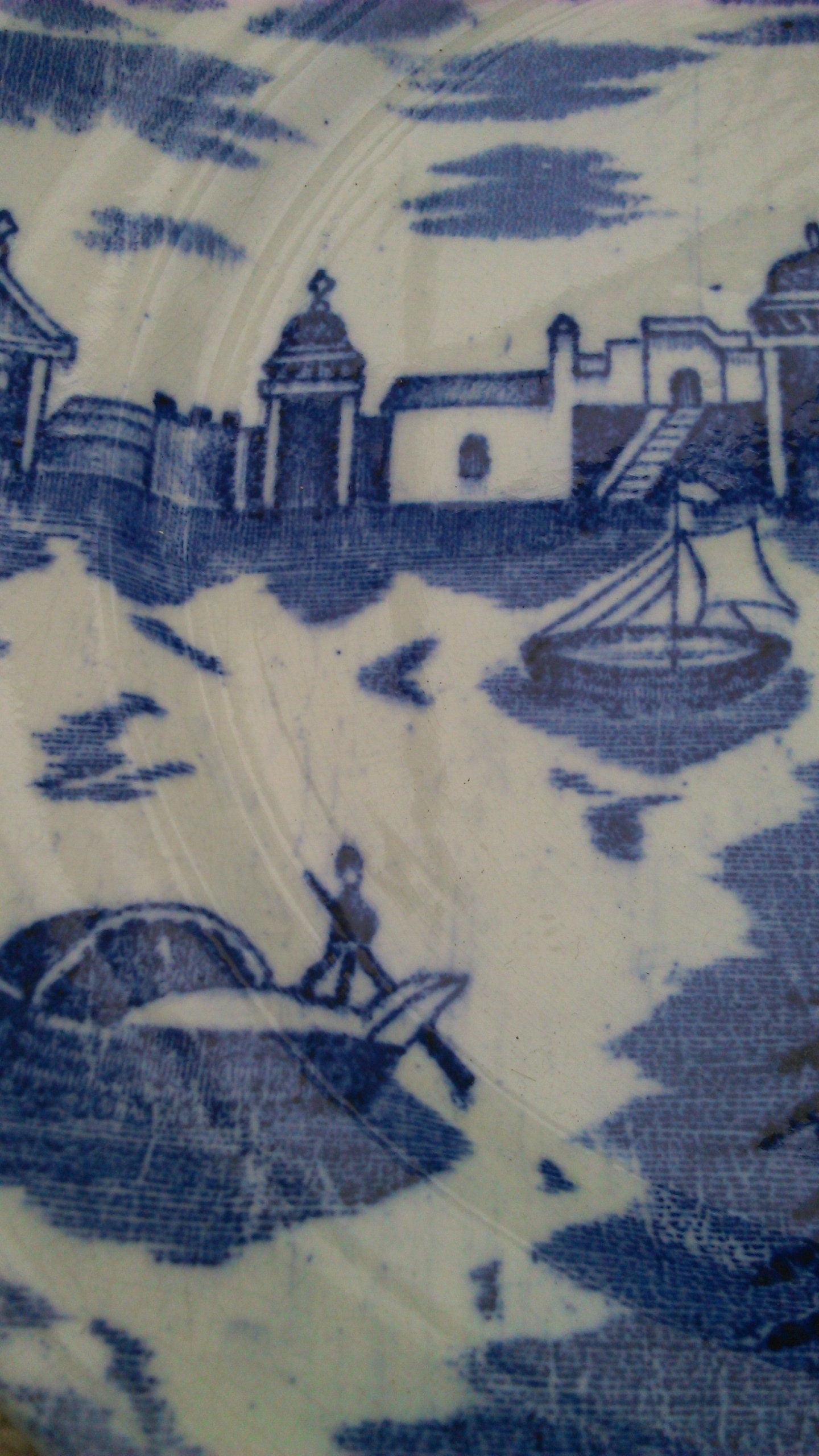 Staffordshire Rabbit with Bocage and Gilding on Cobalt Blue base ...