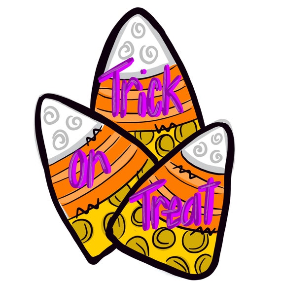Halloween Candy Corn Downloadable Door Hanger Template - Etsy