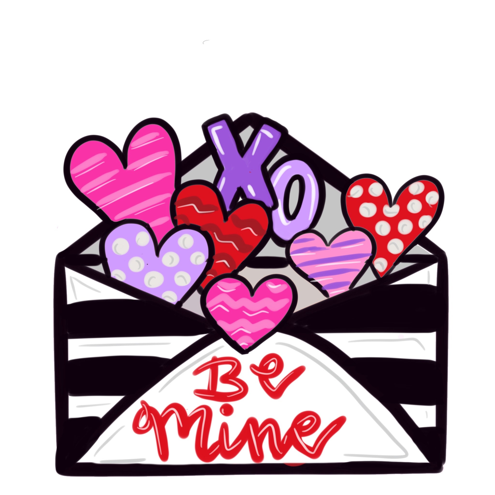 Valentine Envelope Downloadable Door Hanger Template With Png File ...
