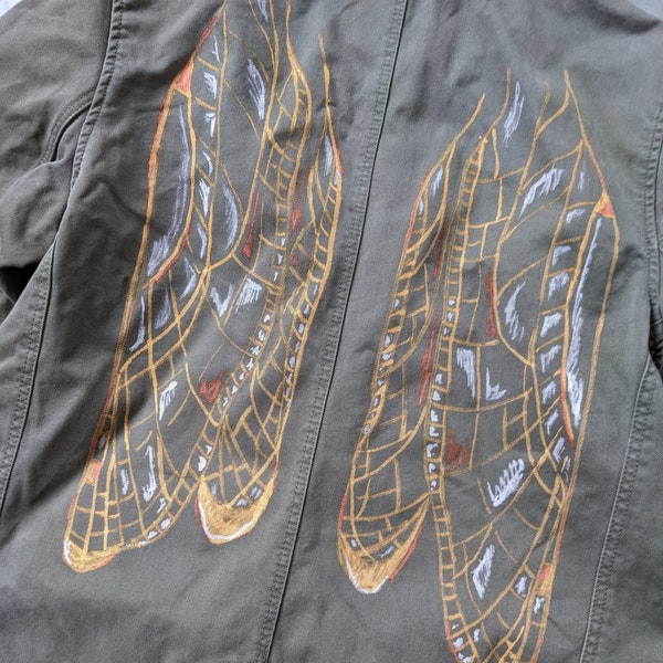 Wings Drawing on Jacket - Etsy