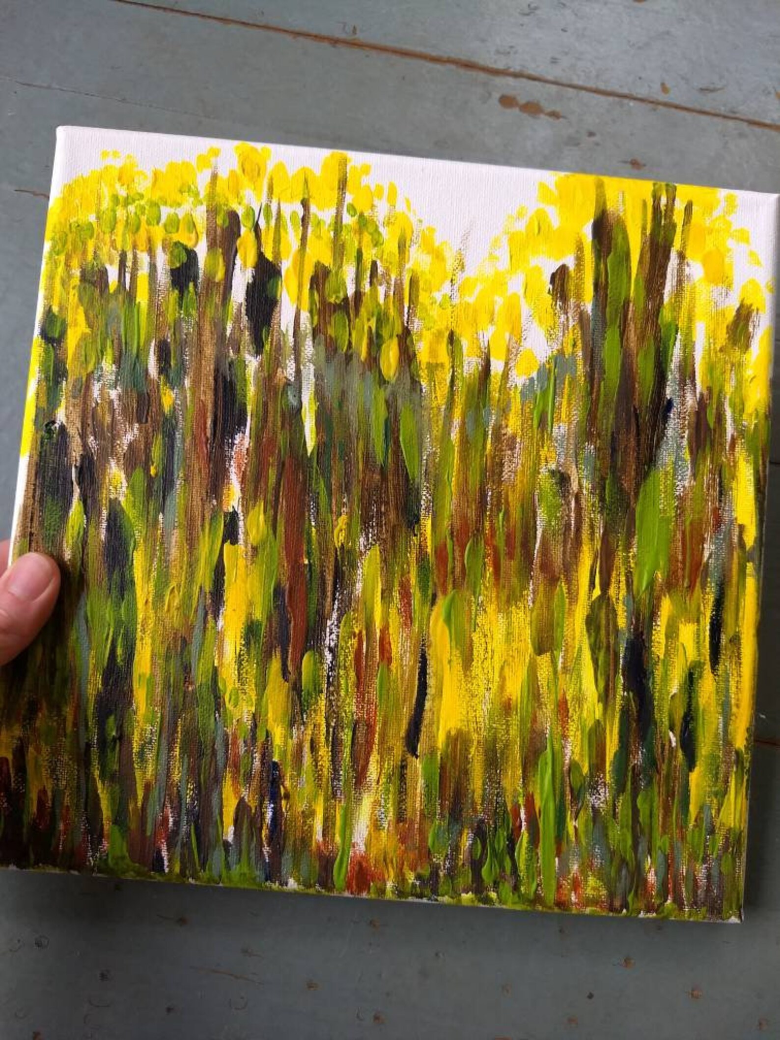 Original Abstract Painting of Daffodils in Early Spring - Etsy