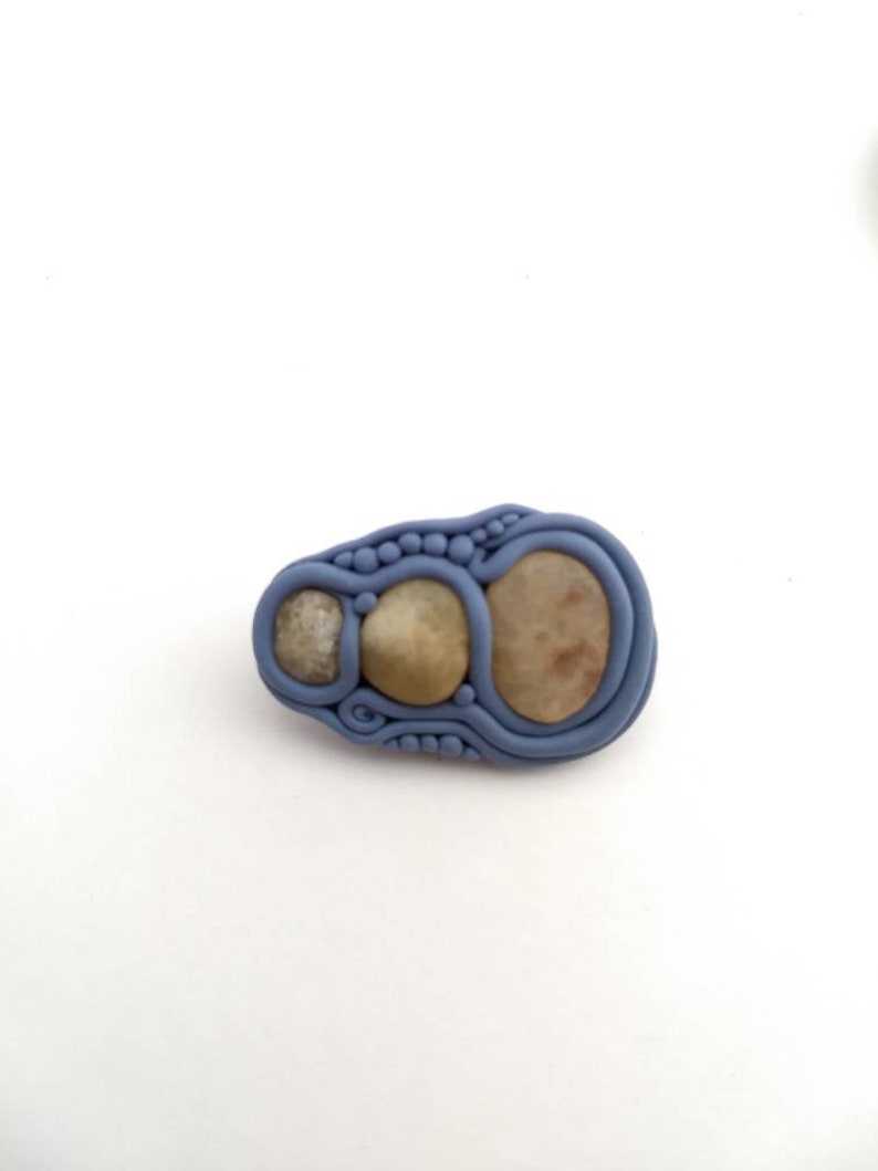 Handmade Tor Stacked Stones and Polymer Clay Brooch - Etsy