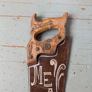 Vintage Hand Lettered Saw Sign - Etsy