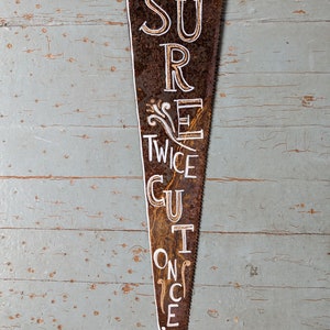 Vintage Hand Lettered Saw Sign - Etsy