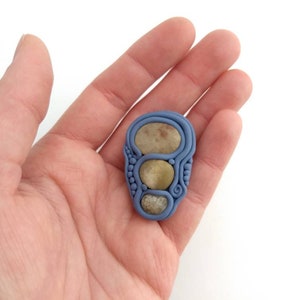 Handmade Tor Stacked Stones and Polymer Clay Brooch - Etsy