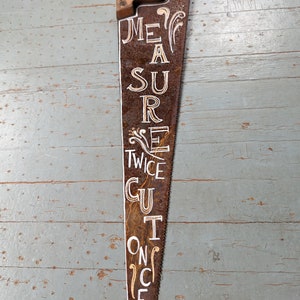 Vintage Hand Lettered Saw Sign - Etsy