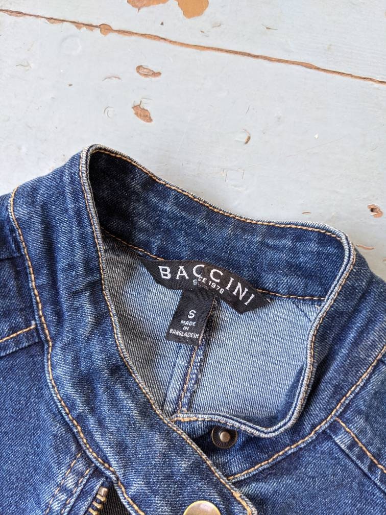 Cottagecore Hand Painted Upcycled Denim Jacket With Ferns - Etsy