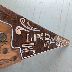 Vintage Hand Lettered Saw Sign - Etsy