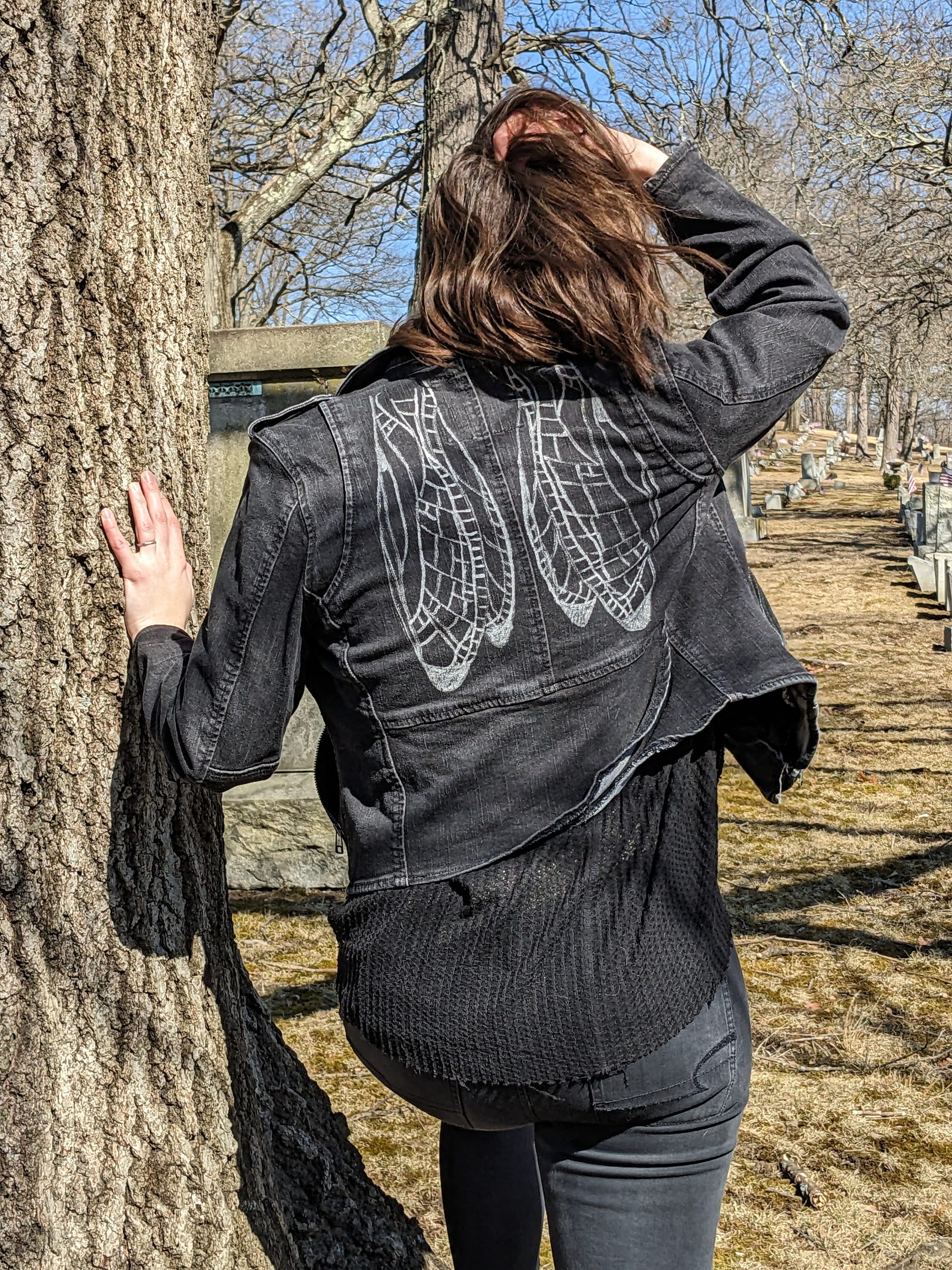 Denim Punk Jacket Back