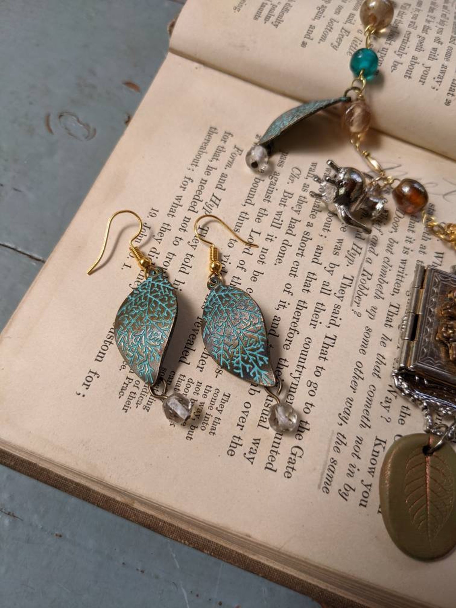 Fairytale Tea Party Locket Necklace and Earrings Set - Etsy