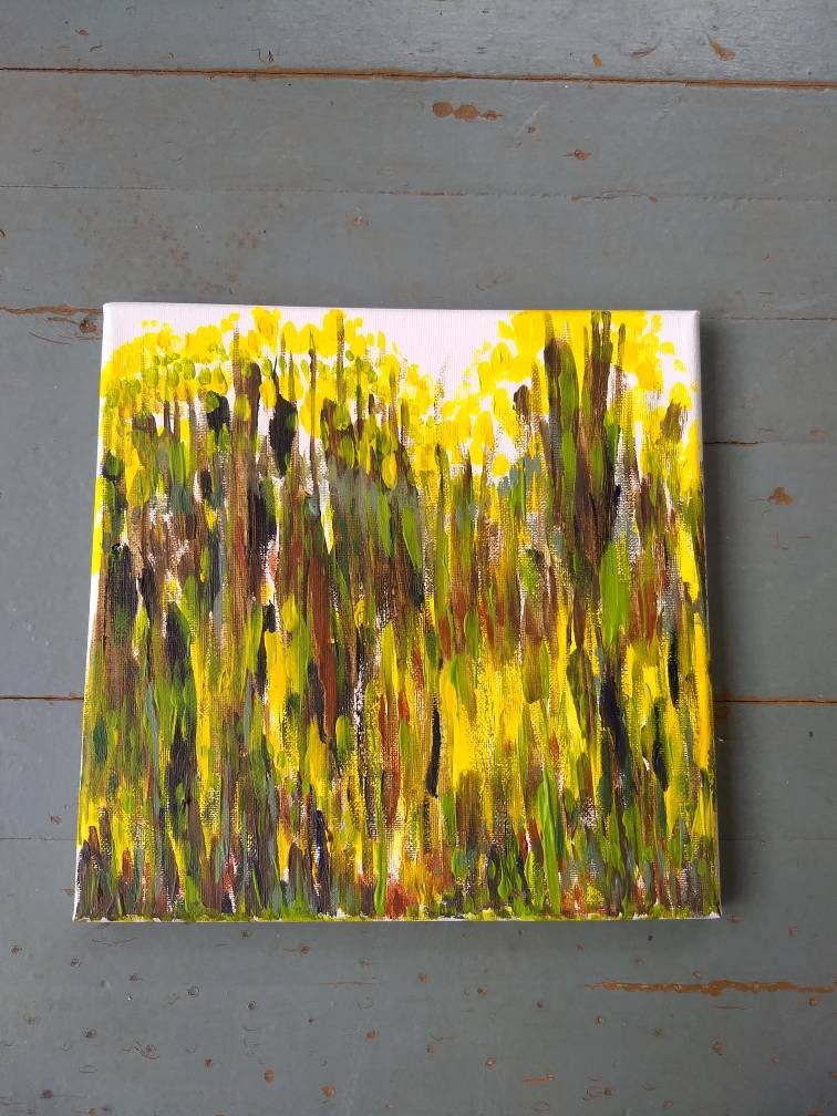 Original Abstract Painting of Daffodils in Early Spring - Etsy