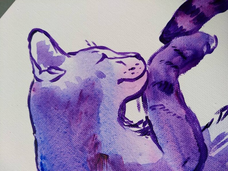 Hand Painted Original Sky Cat Constellation Art - Etsy