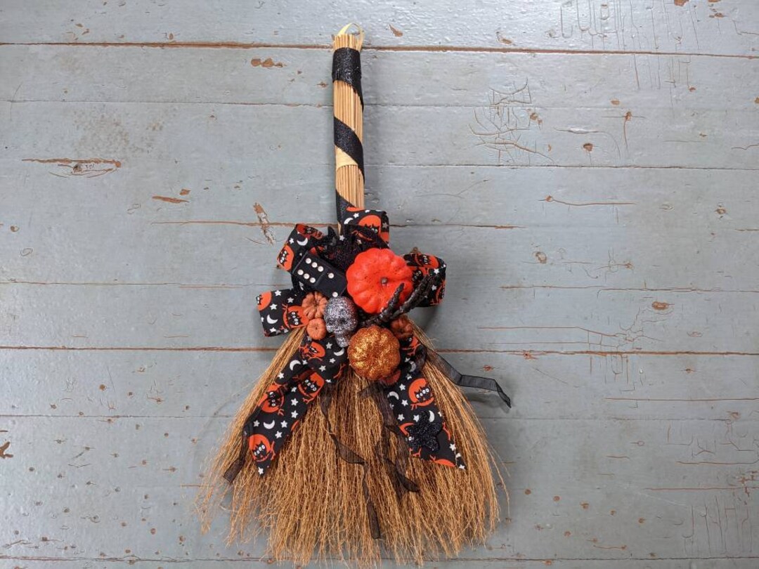 Vintage Witch Style Mini Broom Halloween Door Hanger - Etsy