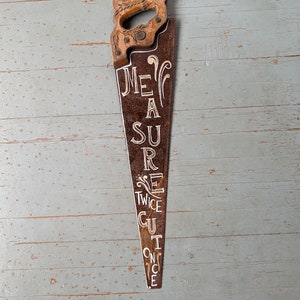 Vintage Hand Lettered Saw Sign - Etsy