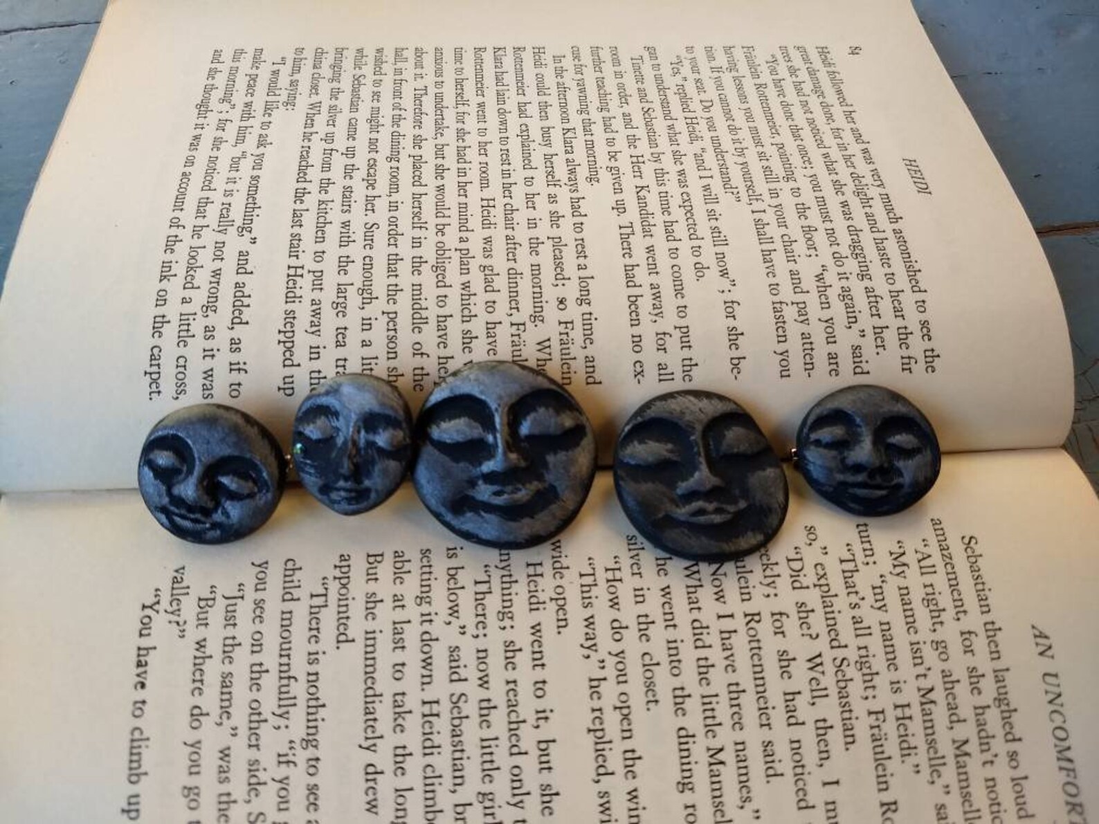 Handmade Polymer Clay Happy Tear Moon Face Pin | Etsy