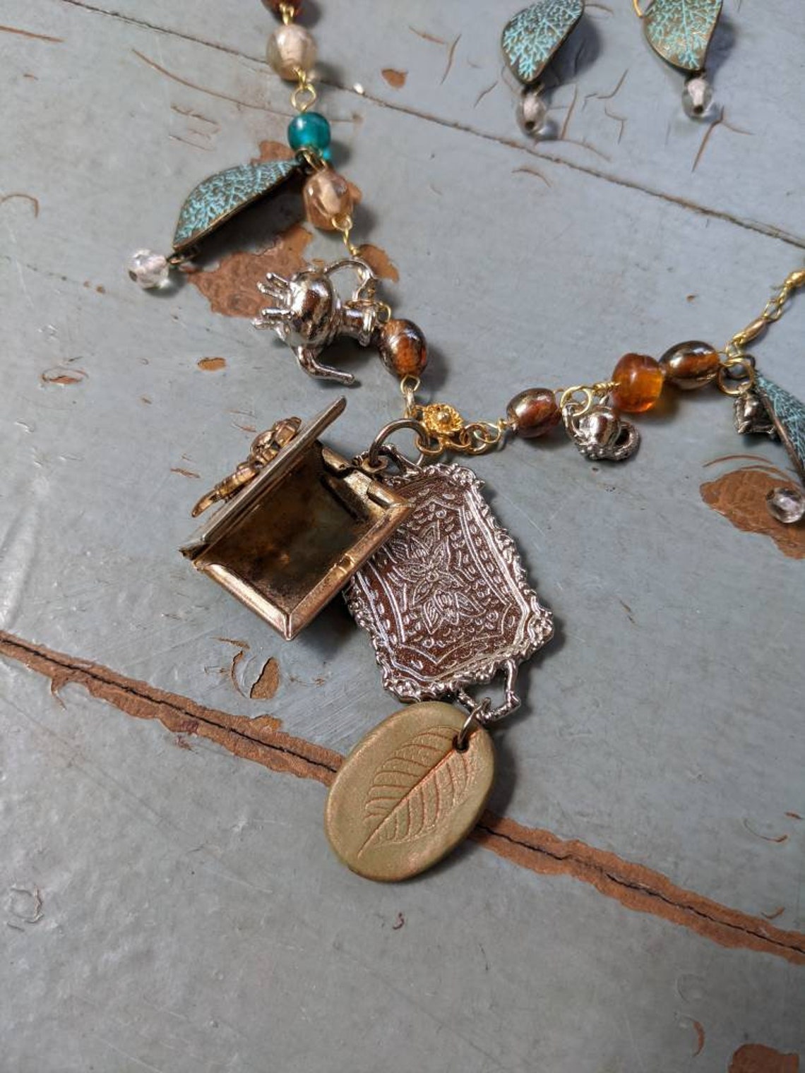 Fairytale Tea Party Locket Necklace and Earrings Set - Etsy