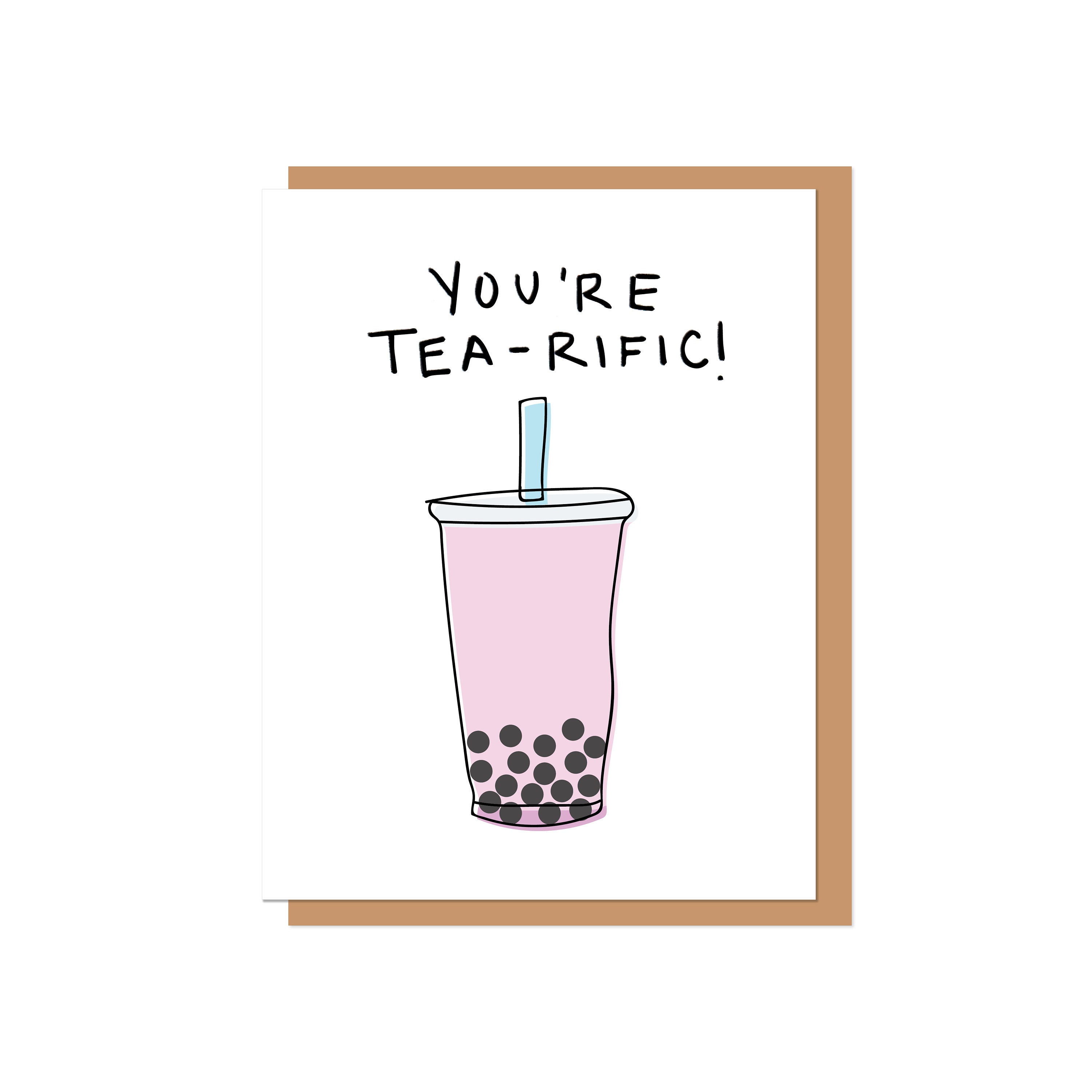 You're Tea-rific Greeting Card Gift Card Stationary - Etsy