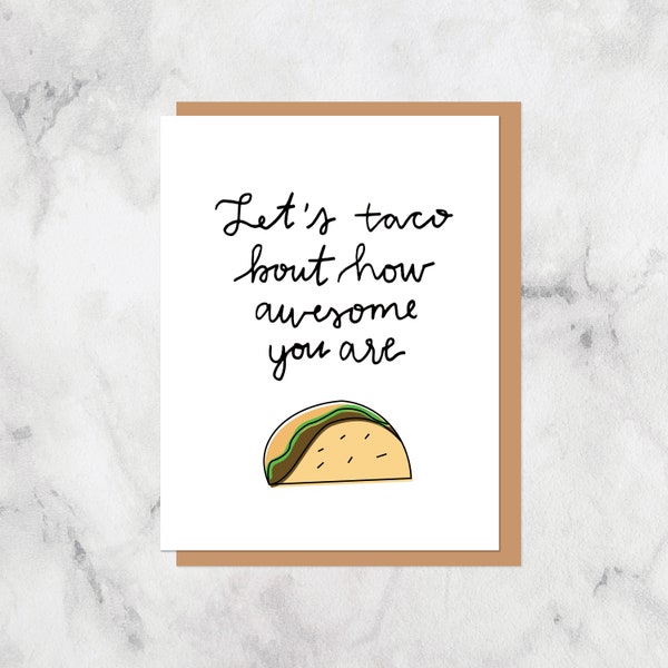 Taco Greeting Card - Etsy