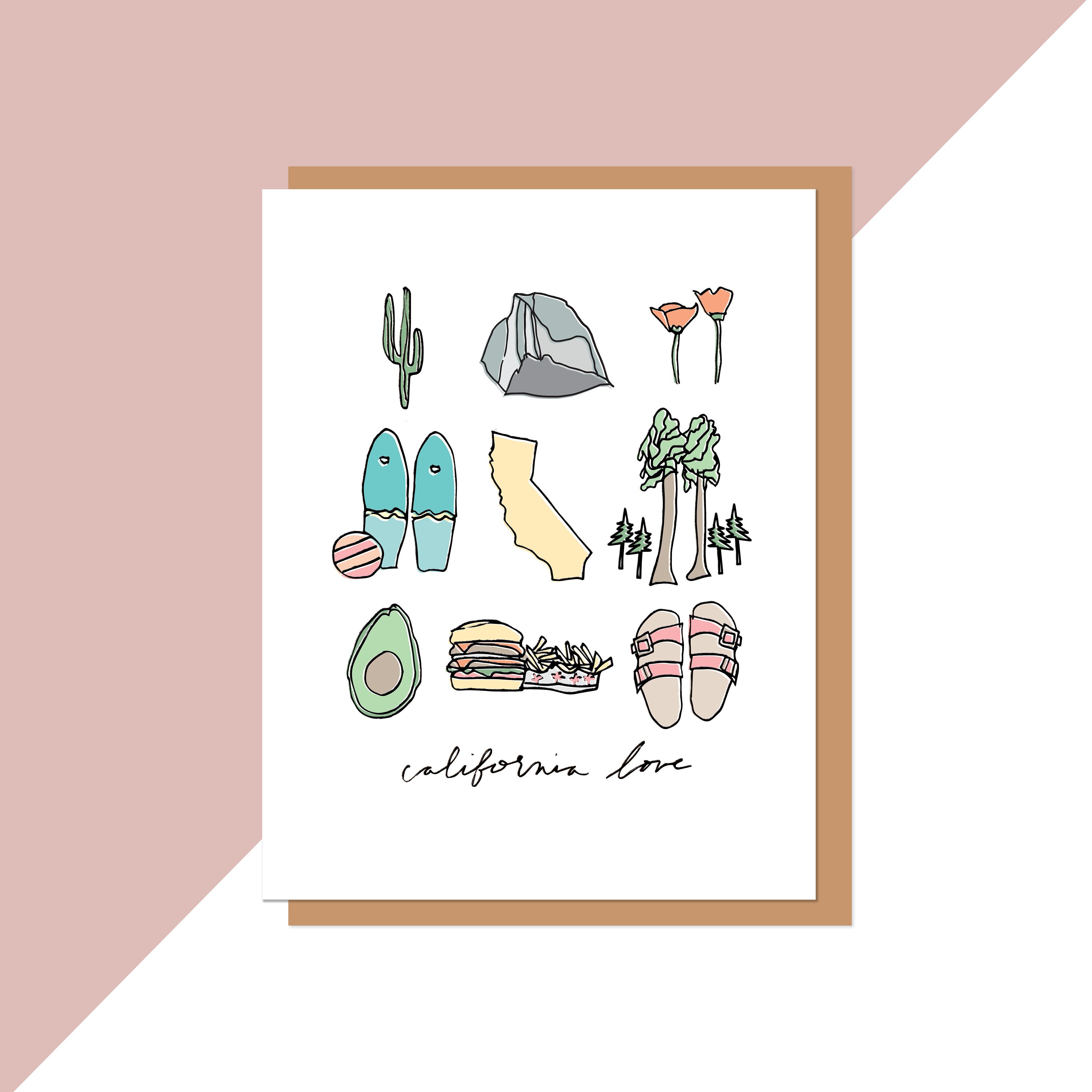 California Love West Coast California Things Greeting Card - Etsy
