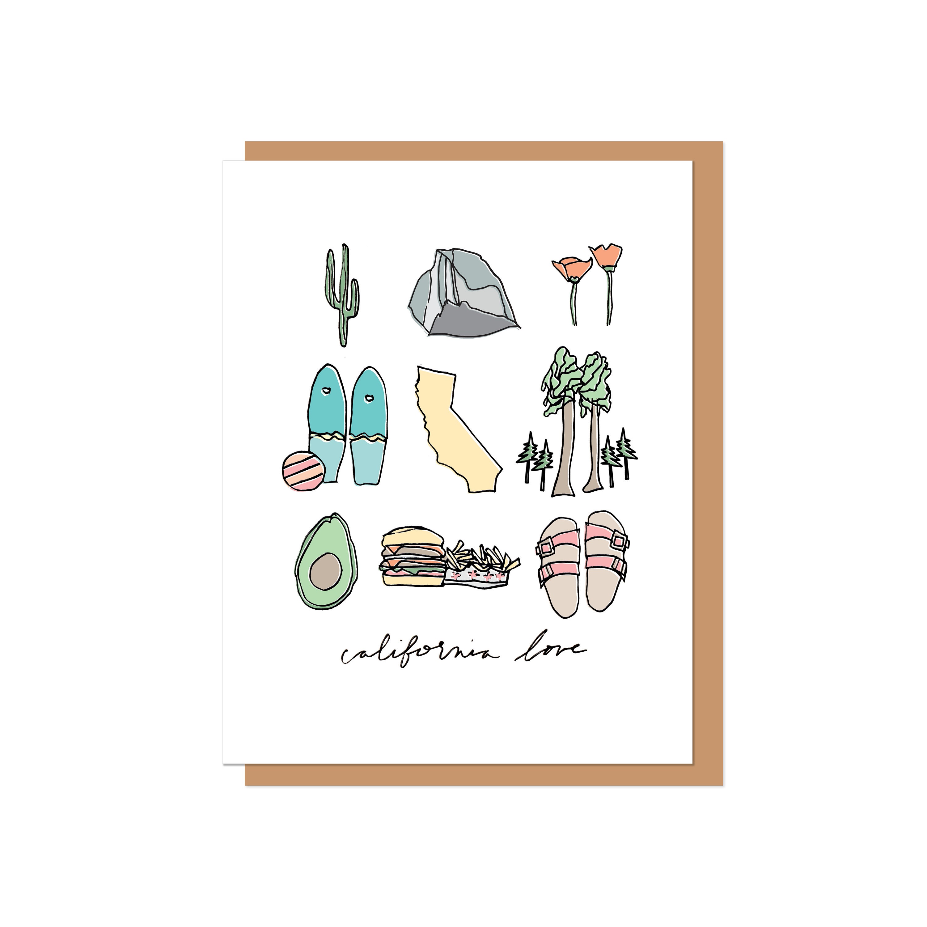 California Love West Coast California Things Greeting Card - Etsy