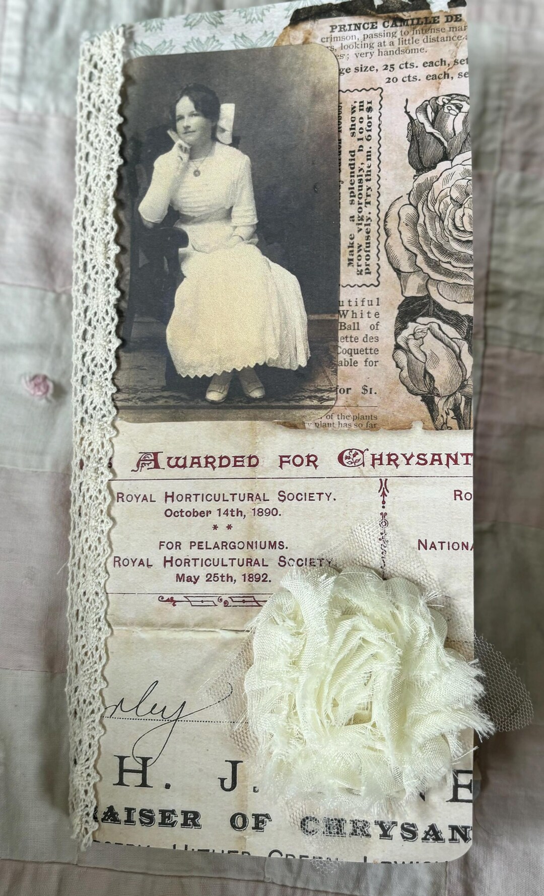 Junk Journal, Ledger Style Vintage Women Journal, Handmade Softcover ...