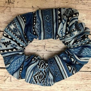 Tribal Scrunchies- Native American Fabric Hair Scrunchie Ponytail ...