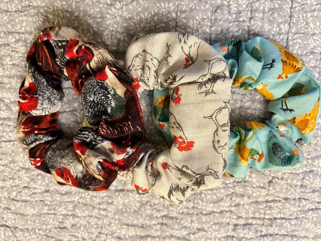 Variety of Chicken Scrunchies, Select One, Farm Animal Scrunchies ...