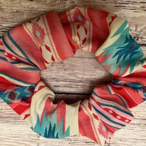 Tribal Scrunchies- Native American Fabric Hair Scrunchie Ponytail ...