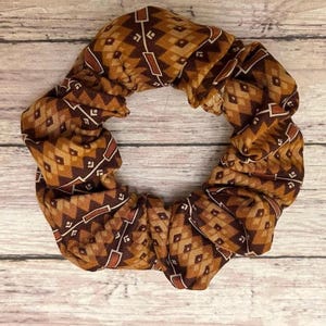 Tribal Scrunchies- Native American Fabric Hair Scrunchie Ponytail ...
