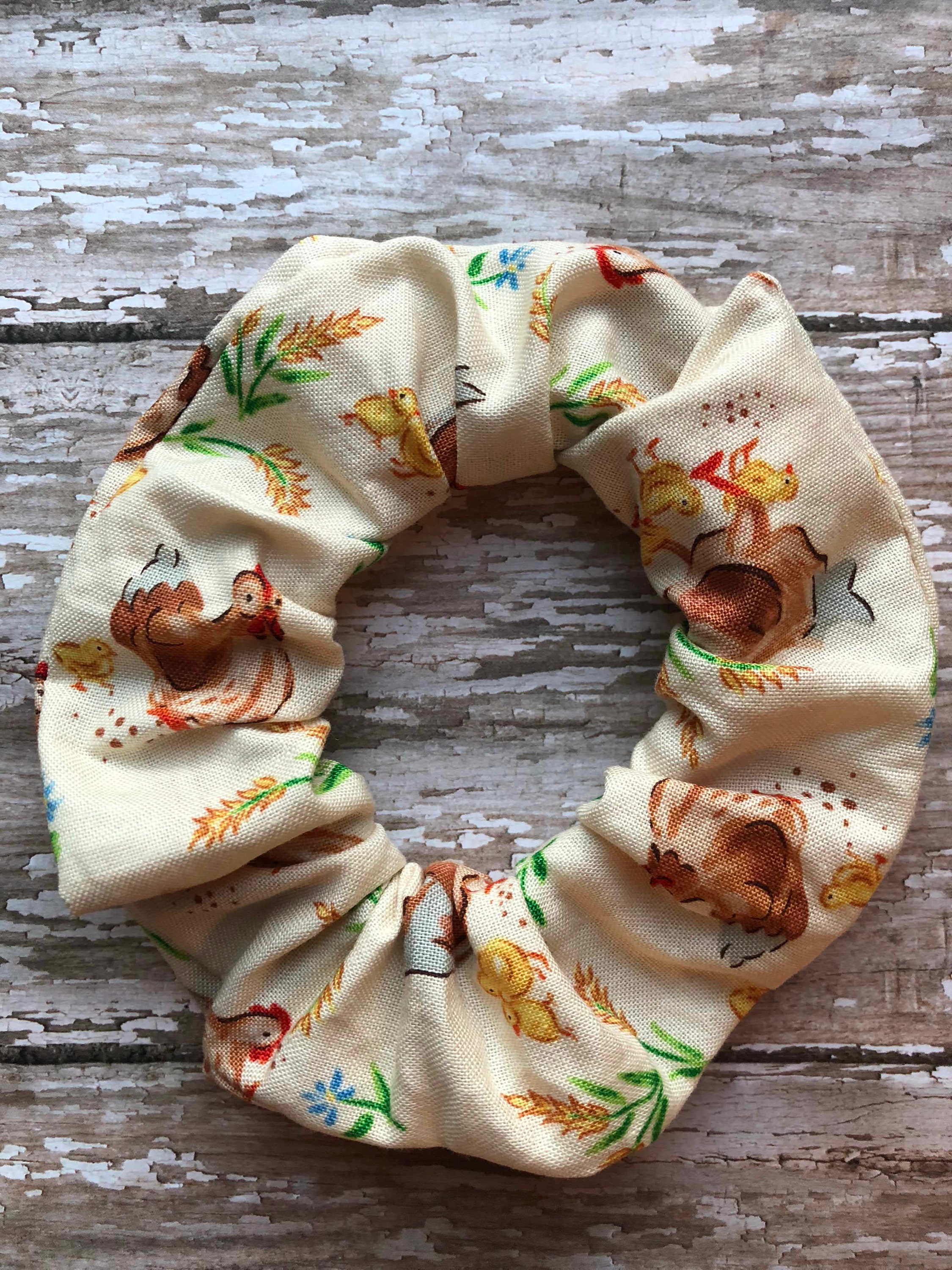Chicken Scrunchie Country Farm Fabric Handmade Hair Scrunchie - Etsy