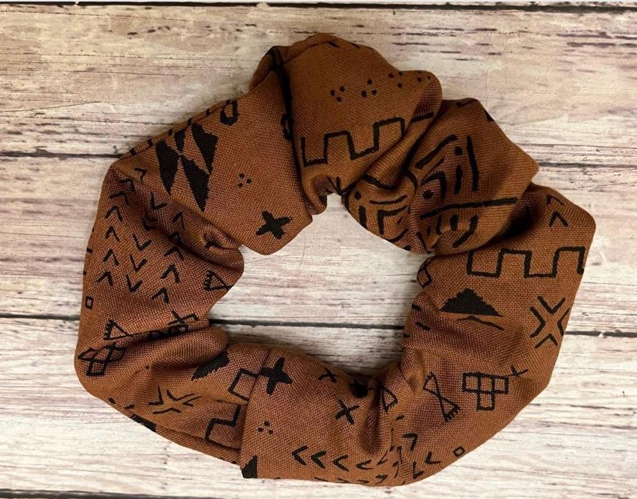 Tribal Scrunchies- Native American Fabric Hair Scrunchie Ponytail ...