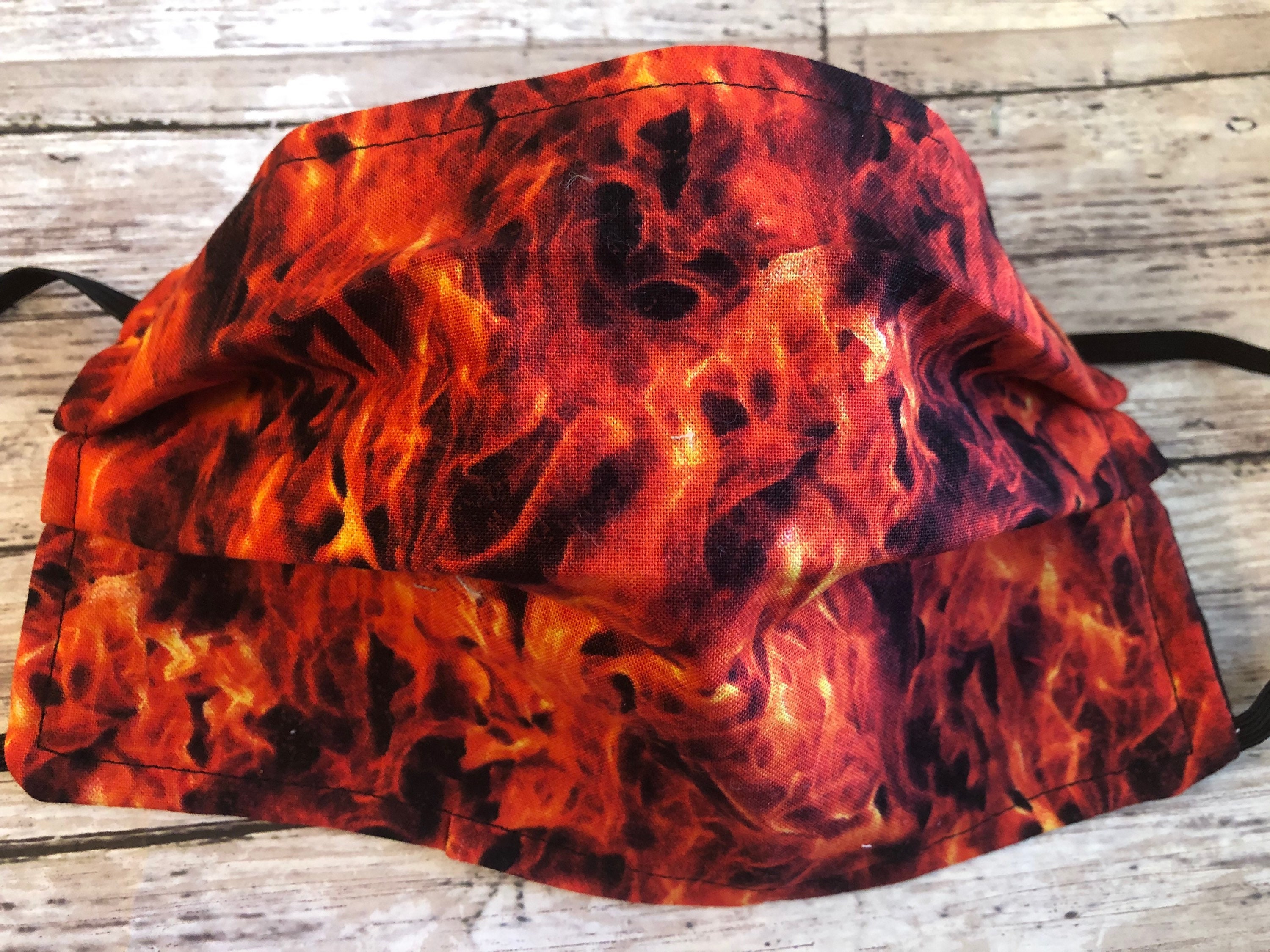 Fire Face Mask Flames Face Mask Masks for men Fireman Face | Etsy