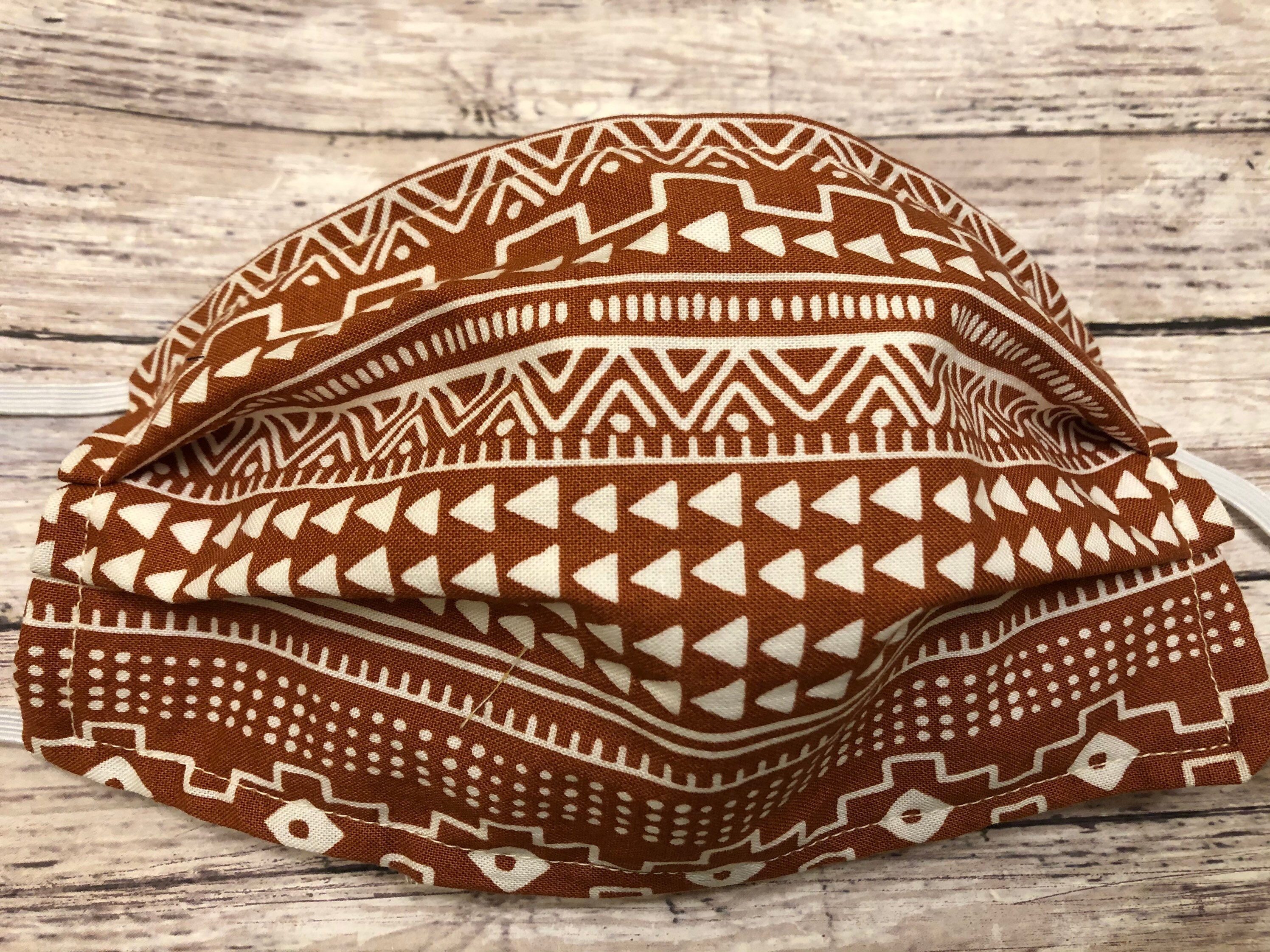Rust Tribal Face Mask Aztec Face Masks Southwest Face Mask | Etsy