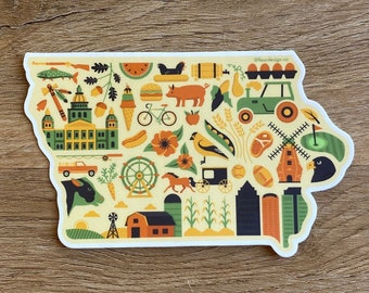 Iowa Car Decal - Etsy