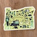 Oregon Sticker, Oregon Decal, Oregon Gift, Home State Map Sticker ...