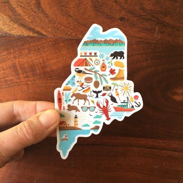 Maine Bumper Sticker - Etsy