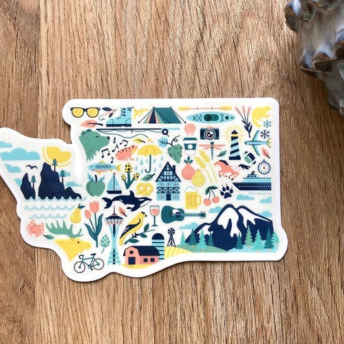 Oregon Coast Vinyl Sticker / Oregon Beach Car Sticker / Water | Etsy