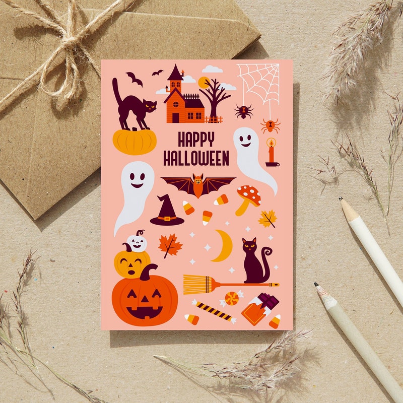 Happy Halloween Card - Etsy
