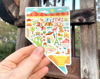 Nevada Map Sticker - Etsy