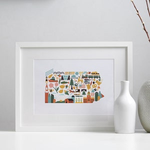 Pennsylvania Wall Art, Pennsylvania Print, Pennsylvania Gift ...