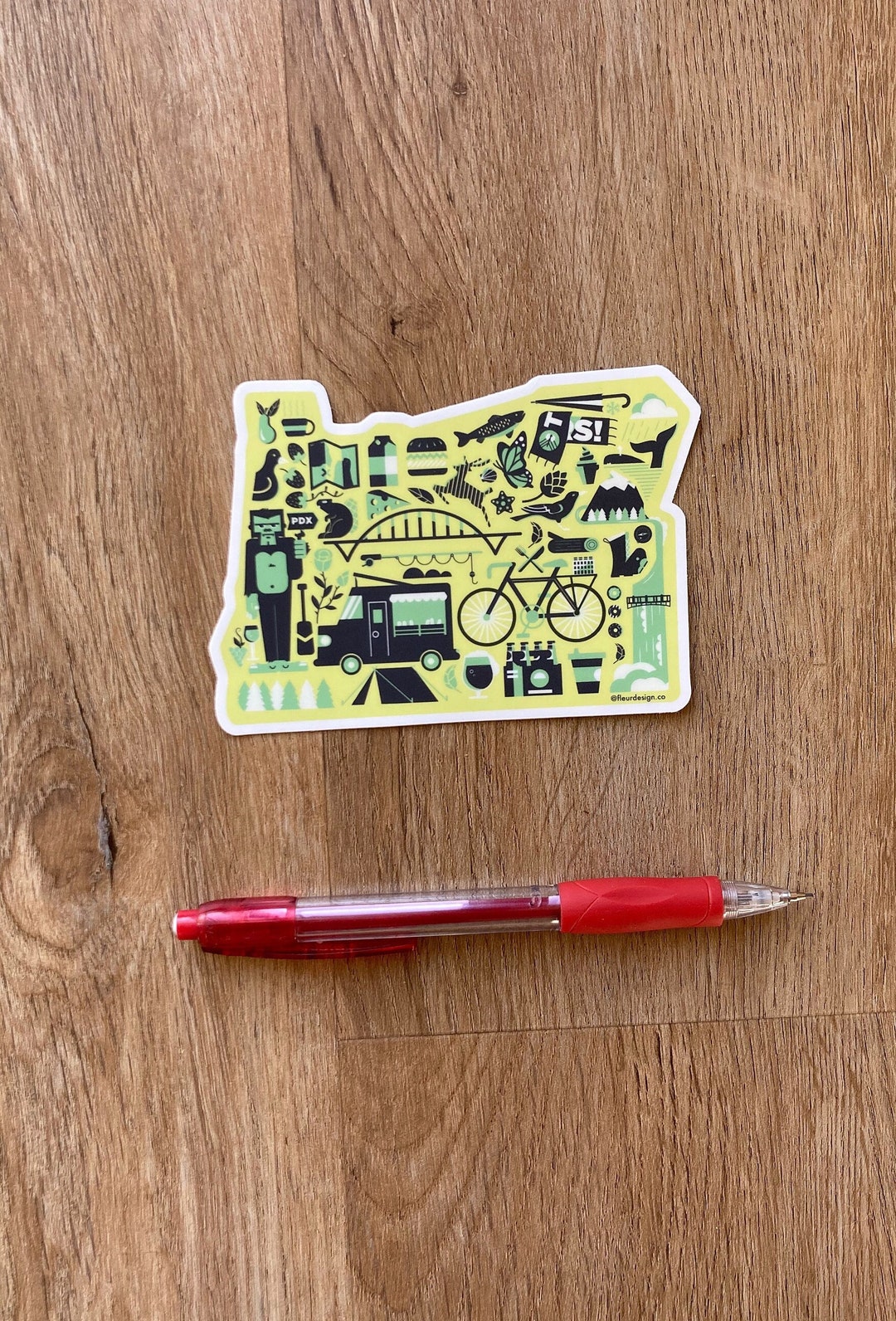 Oregon Sticker, Oregon Decal, Oregon Gift, Home State Map Sticker ...