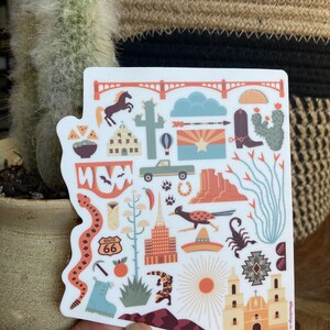 Arizona Vinyl Decal Arizona Sticker Car Decal State | Etsy