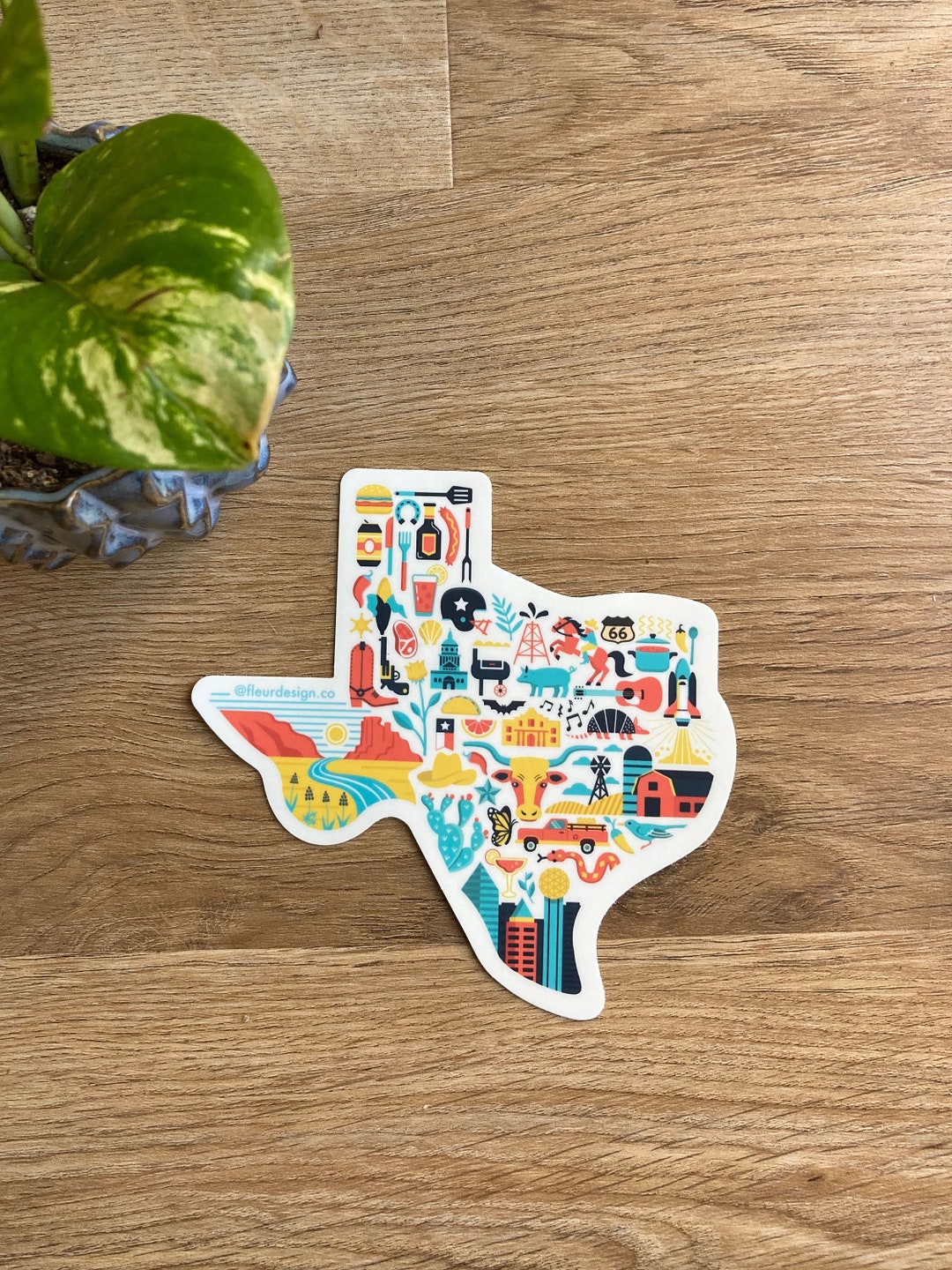 Texas Vinyl Sticker, Texas Waterproof Car Decal, Laptop Sticker, Bumper ...