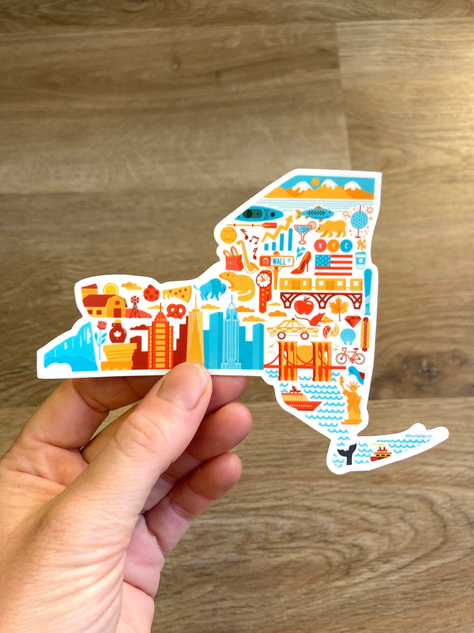New York Sticker New York Souvenir New York State Gift - Etsy