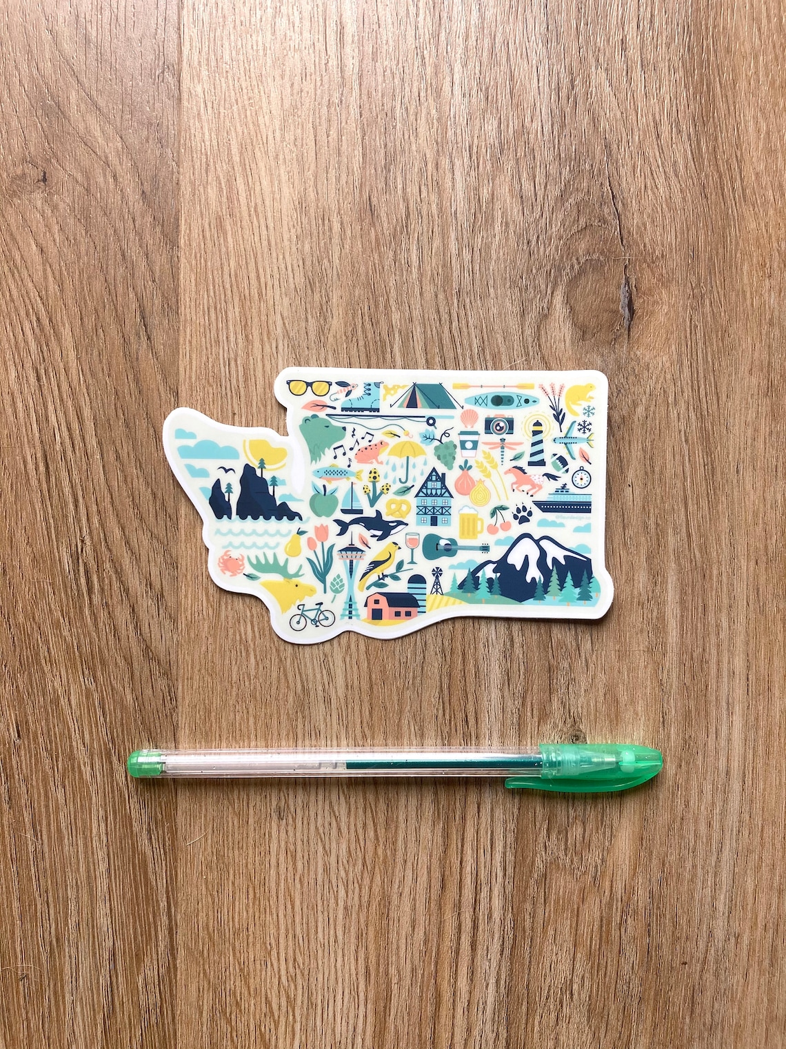 Washington State Sticker Weatherproof Vinyl Sticker Laptop - Etsy