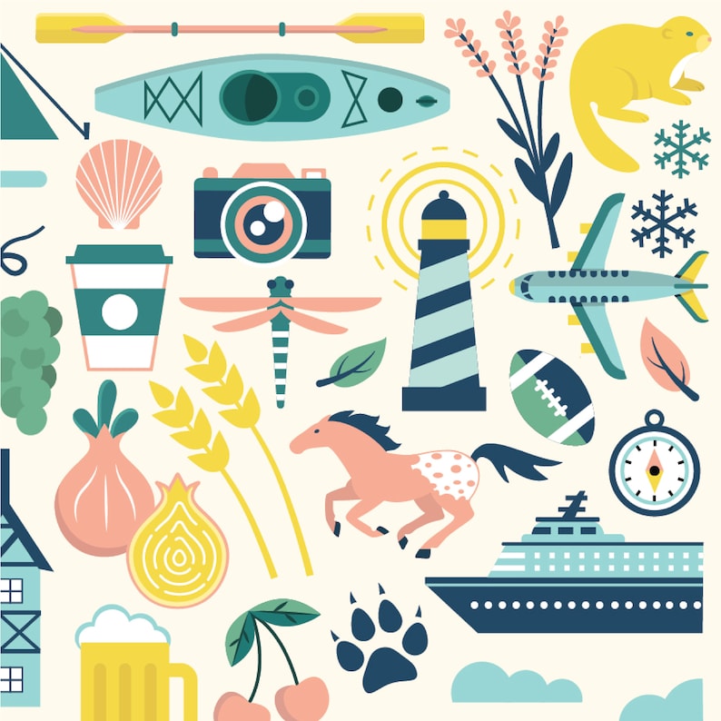 Washington State Print, Washington State Wall Decor, Washington Art ...