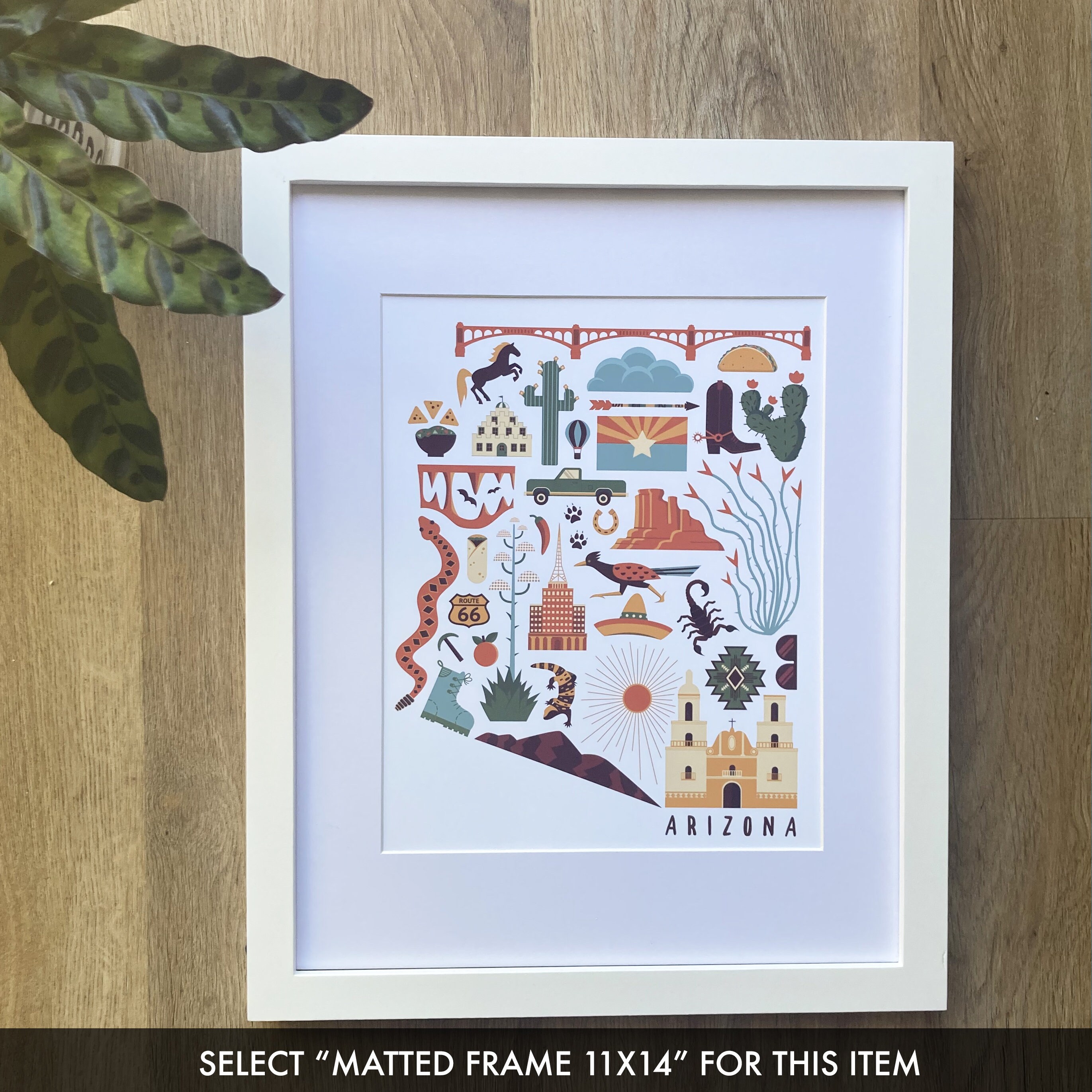 Arizona Print State Print Arizona Wall Print Kitchen Art | Etsy