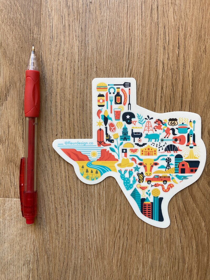 Texas Vinyl Sticker Texas Waterproof Car Decal Laptop - Etsy