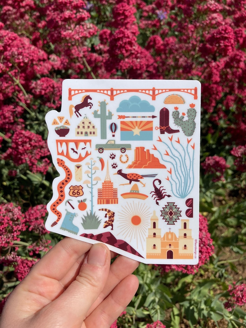 Arizona Vinyl Decal Arizona Sticker Car Decal State - Etsy