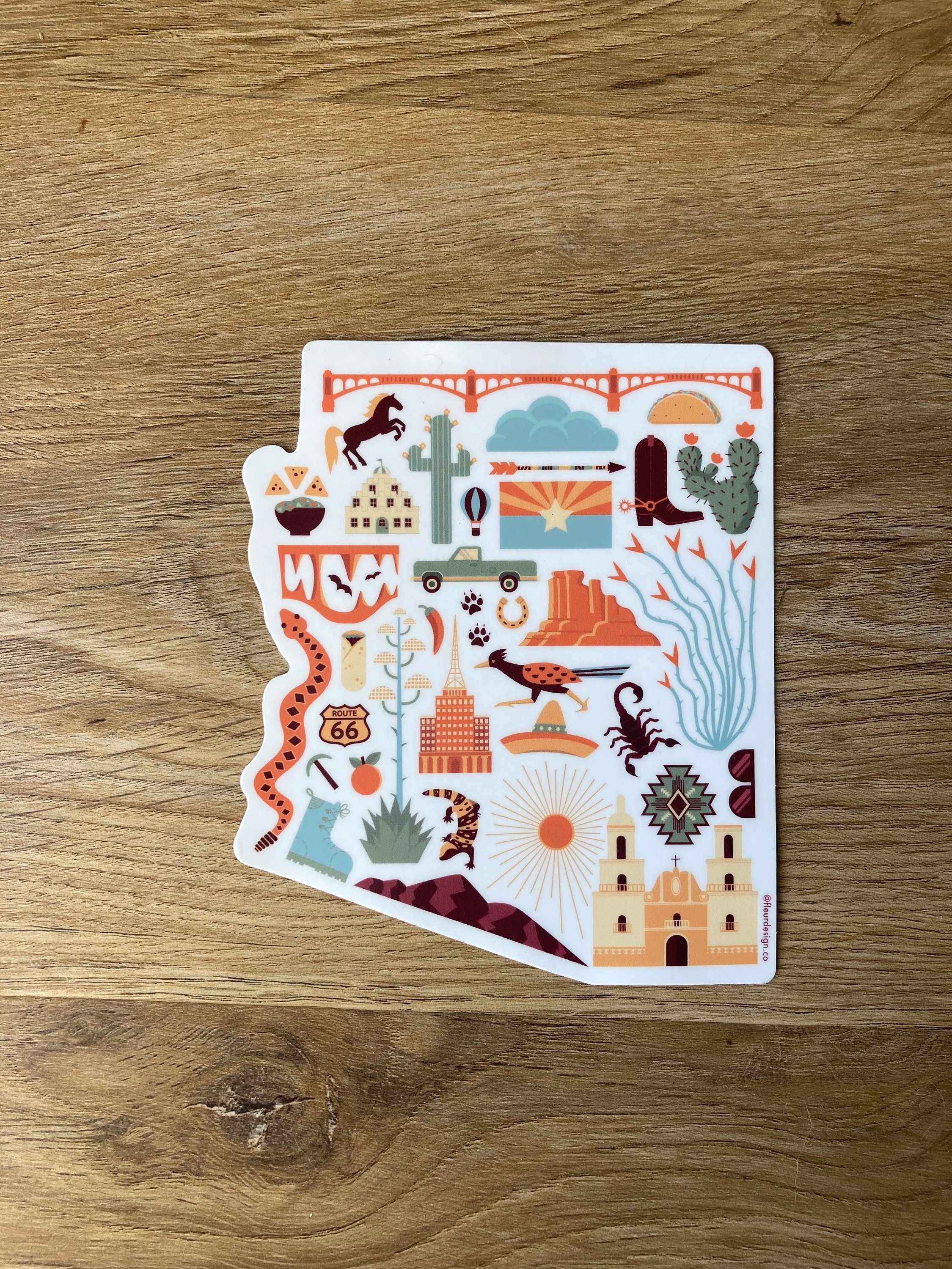 Arizona Vinyl Decal Arizona Sticker Car Decal State | Etsy